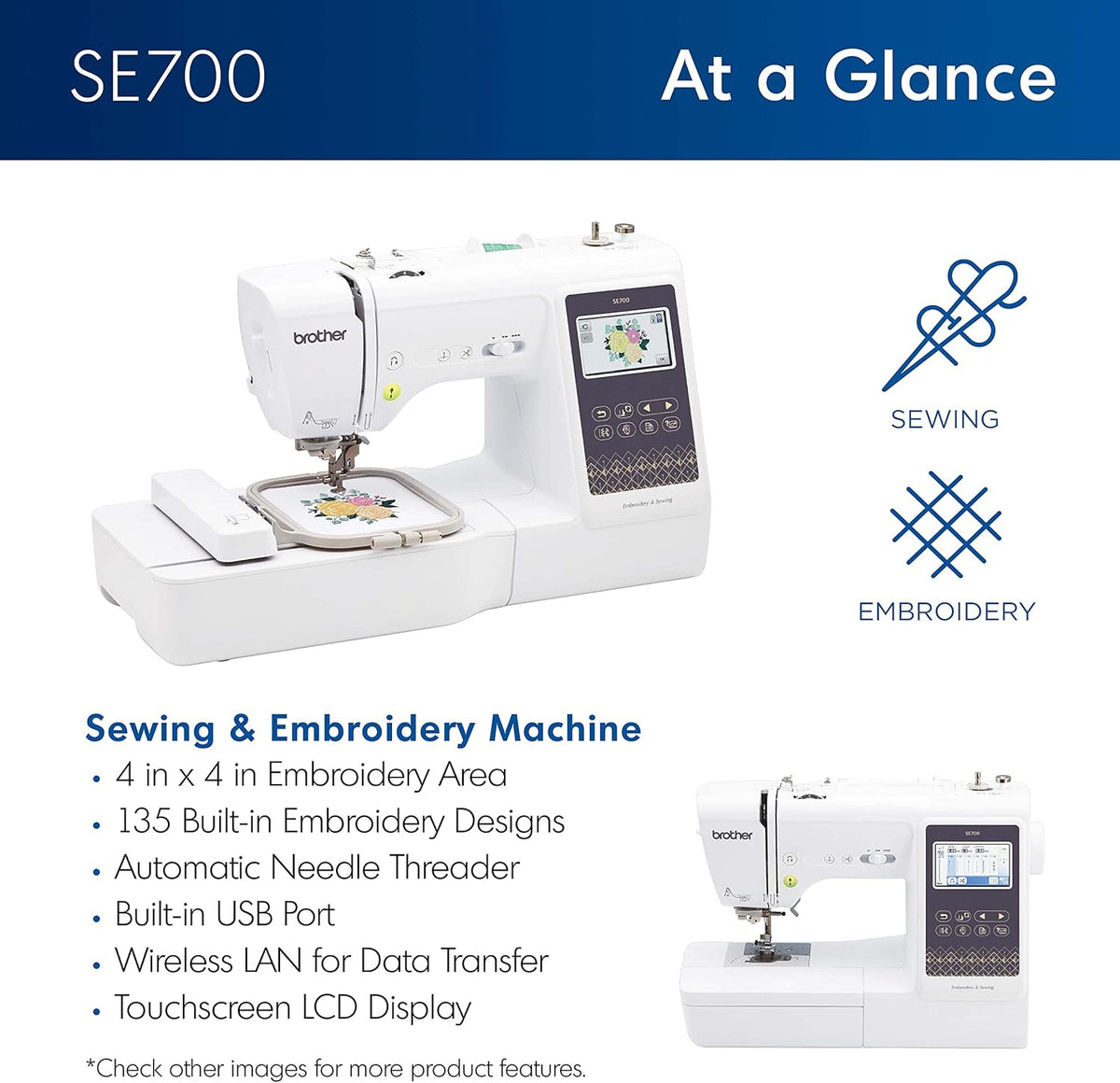 Brother SE700 Sewing and Embroidery Machine 4x4 – World Weidner