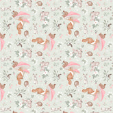 Fabric 3 Wishes Light Green Cuddly Critter Garden Sweet Woodland by th ...