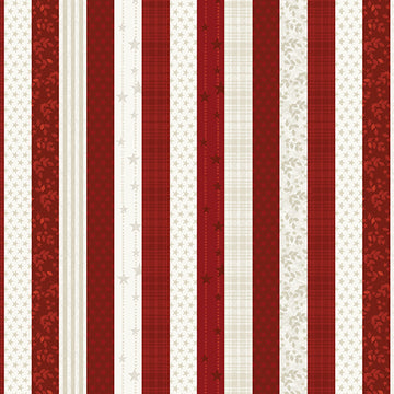 Fabric Benartex Red Patriotic Stripe American Valor by the Quarter Yar ...