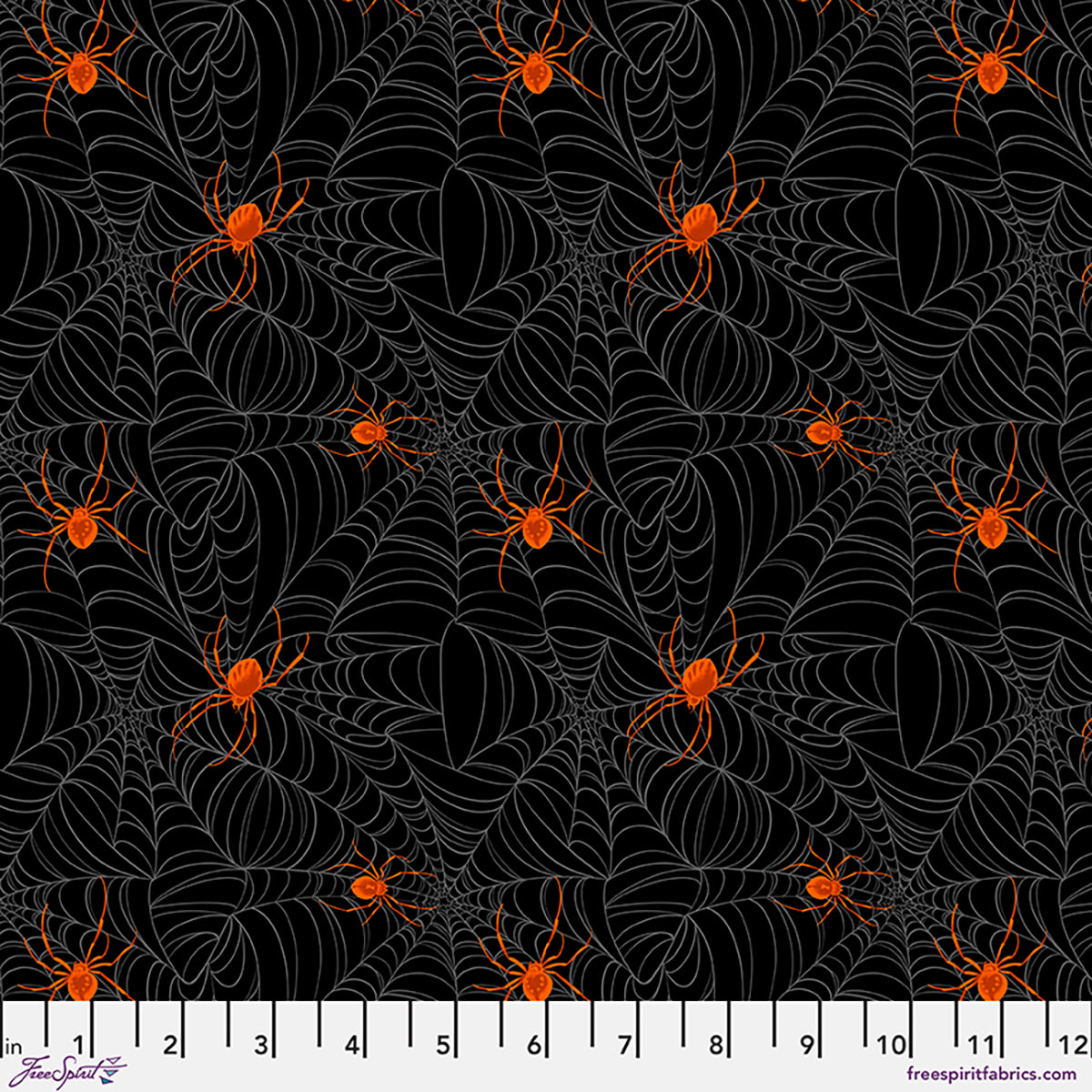 Fabric FreeSpirit Black World Wide Web Chain Mail by the Quarter Yard ...