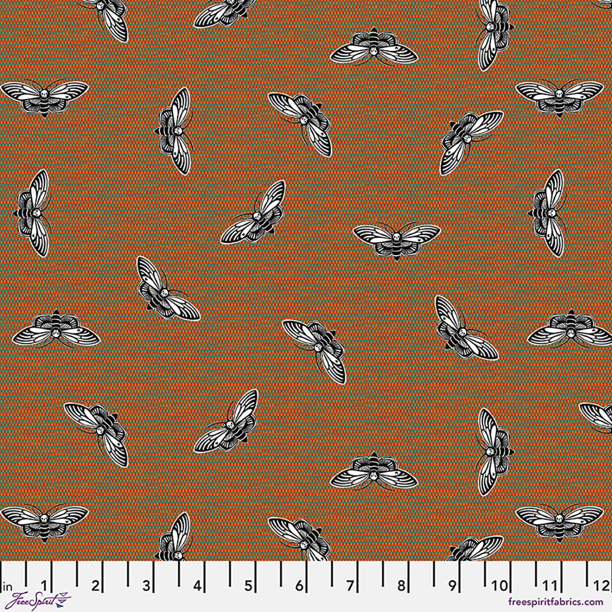 Fabric FreeSpirit Multi Mothra More Than Bones by the Quarter Yard PWC ...