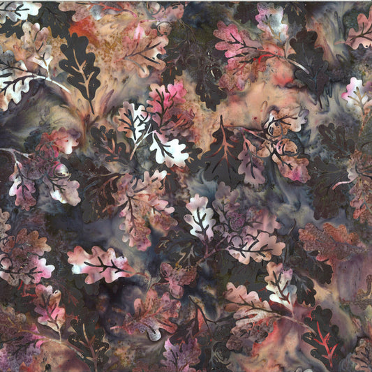 Fabric Hoffman Fall Acorns and Leaves Woodland Batiks by the Quarter Y ...