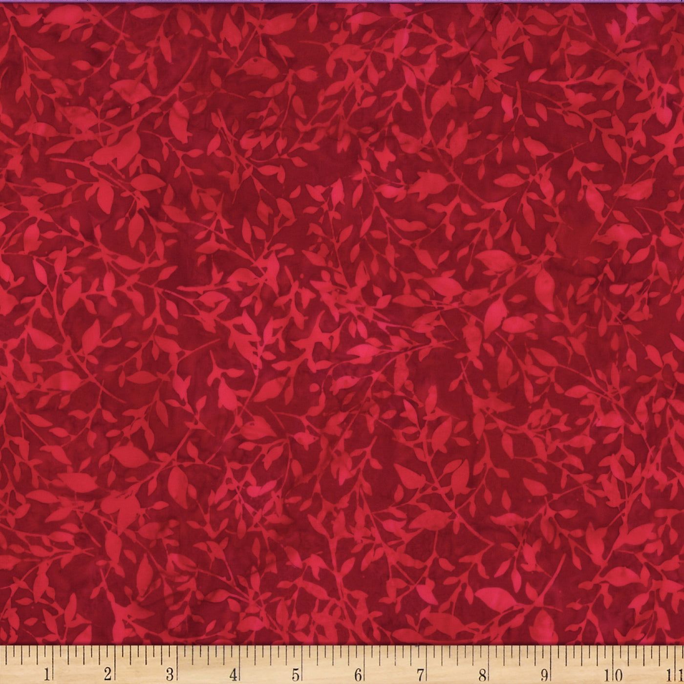Fabric Hoffman Scarlet Leafy Ruby Red Bali Batiks by the Quarter Yard ...