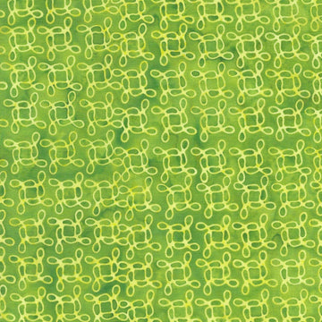 Fabric Lumin Green Lemongrass Jabber Loops Jabberwocky Island Batiks b ...