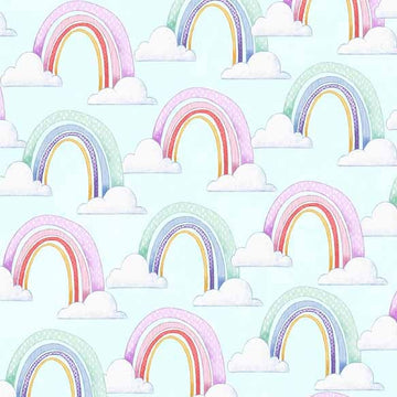 Fabric Michael Miller Cloud Rainbow Dreams Make Believe by the Quarter ...