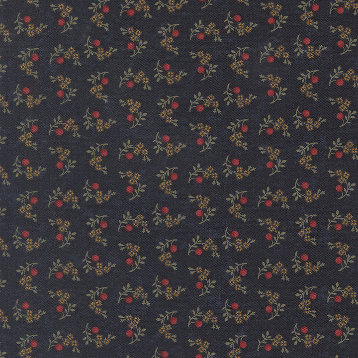 Fabric Moda Indigo Blooms and Berries Quail Run by the Quarter Yard 98 ...