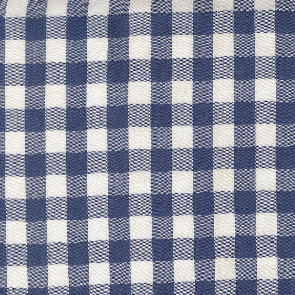 Fabric Moda Wovens Nautical Blue Woven Check Summer Solstice by the Qu ...