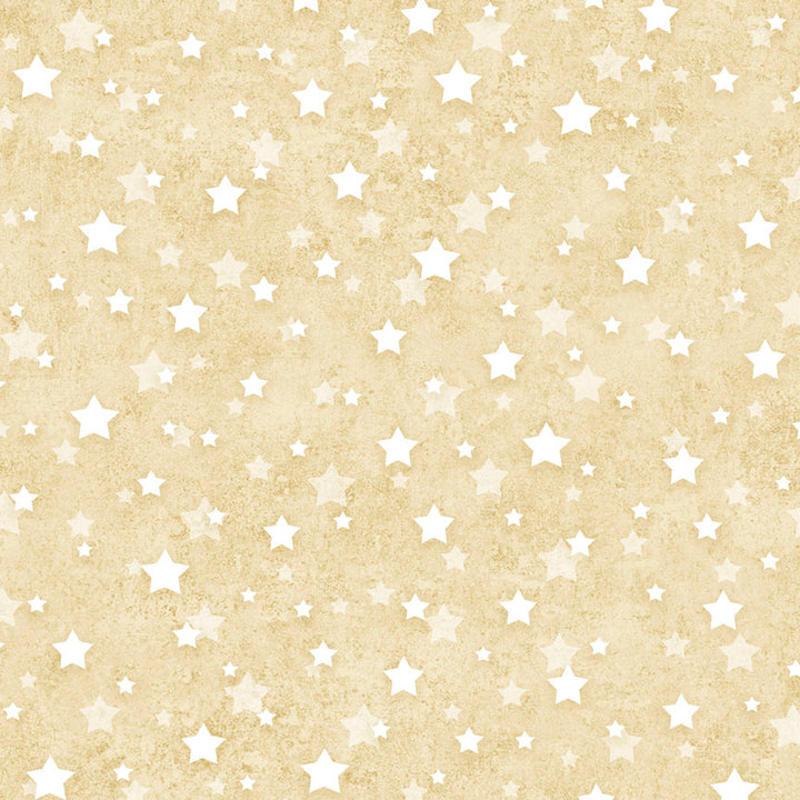 Fabric P & B Textiles Neutral Star Spangled 108" Wide Back by the Quar ...