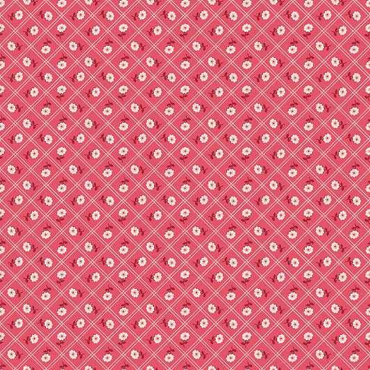 Fabric Riley Blake Lori Holt in Color Tea Rose Calico Berry & Sage by ...