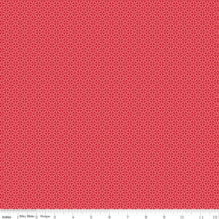 Fabric Riley Blake Red Geometric Front Porch by the Quarter Yard C1721 ...