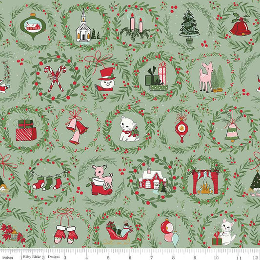 Riley Blake Designs Mistletoe & Holly Fabric Collection – World Weidner