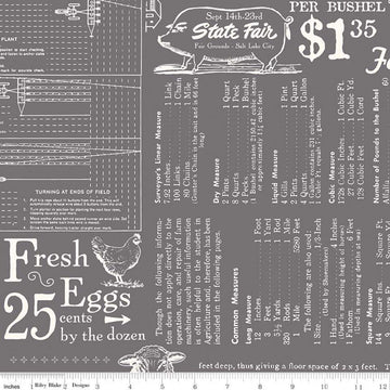 Fabric Riley Blake Steel Farm Girl Vintage 108" Wide Back by the Quart ...