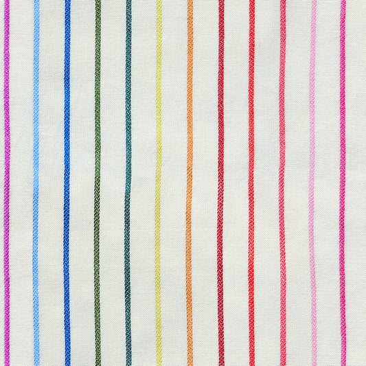 Fabric Ruby Star Society Natural Rainbow Stripe Warp and Weft Mystic F ...