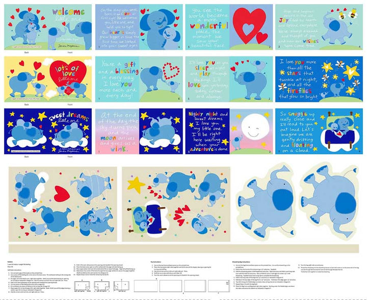 Fabric Studio E Huggable & Loveable 15 Welcome Little Ones Three Small ...