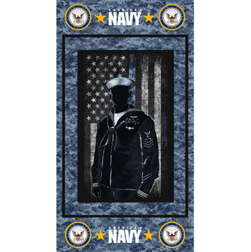 Fabric Sykel Enterprises U.S. Navy Sailor Hero Silhouette Panel 1195N ...