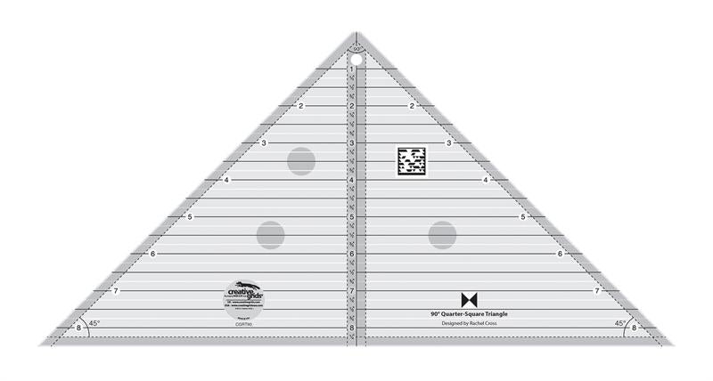Creative Grids 90 Degree Quarter-Square Triangle Ruler